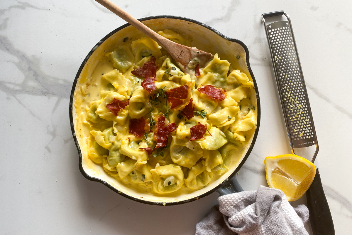 CREAMY LEMON TORTELLINI - Taylah's Kitchen